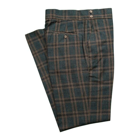 Chiragh Apparel | Pants | Mens 32 Gurkha Pants Green Brown Plaid Wool ...